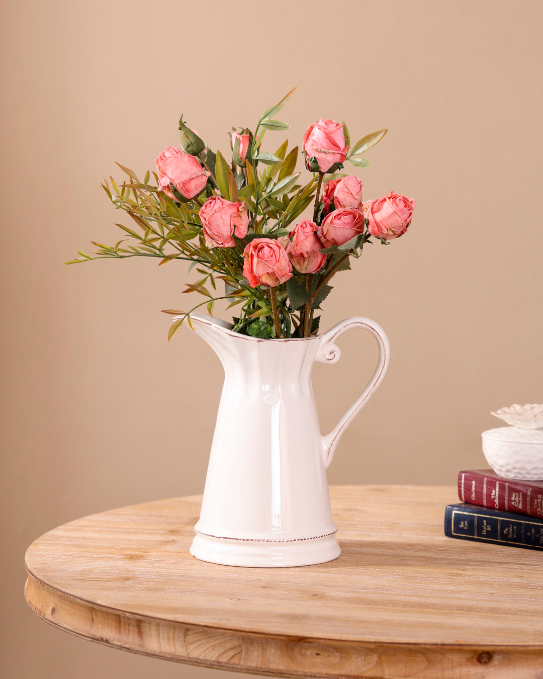 Crisp White 'Queen' Pitcher Vase - IV