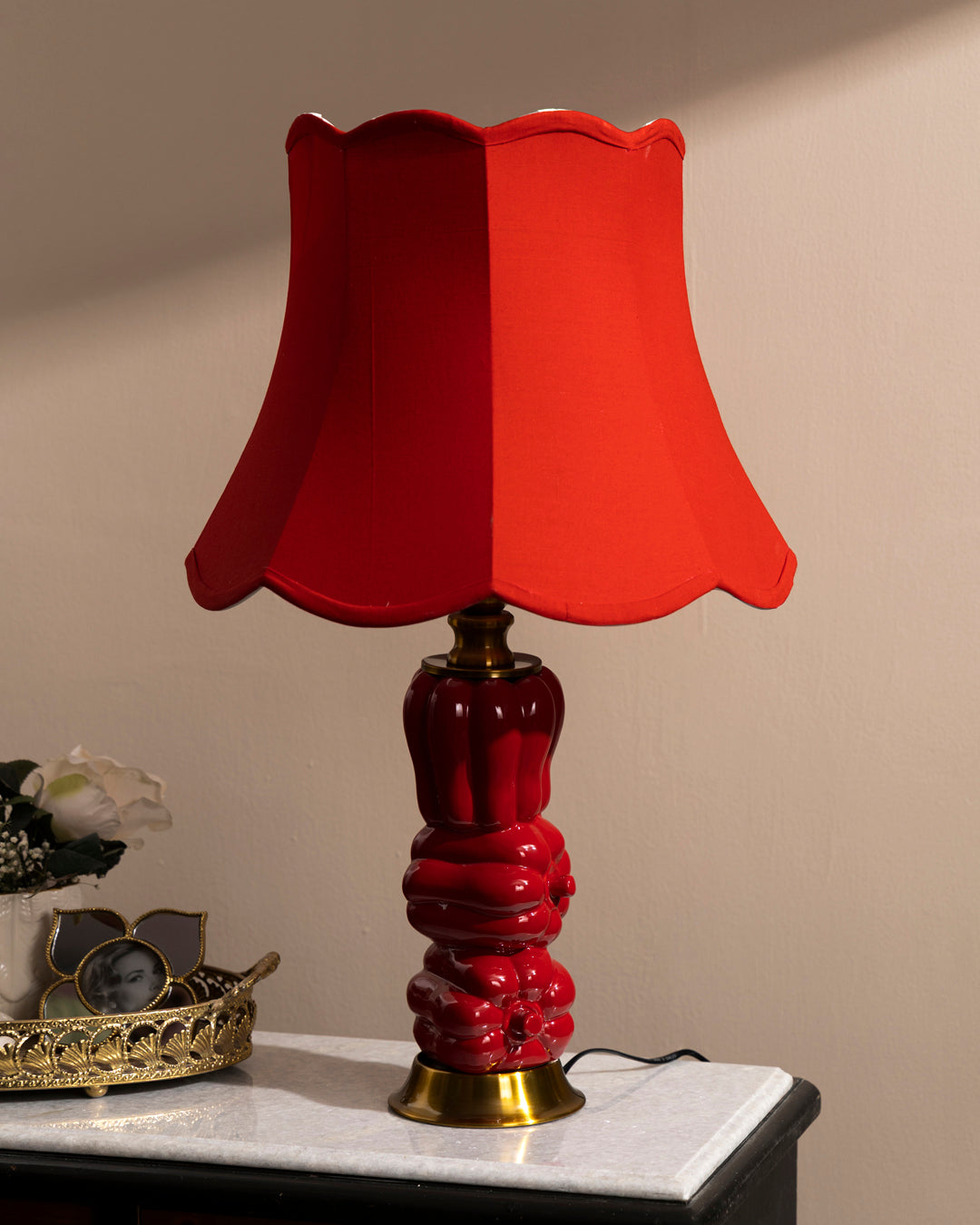 Red Bell Pepper Ceramic Table Lamp