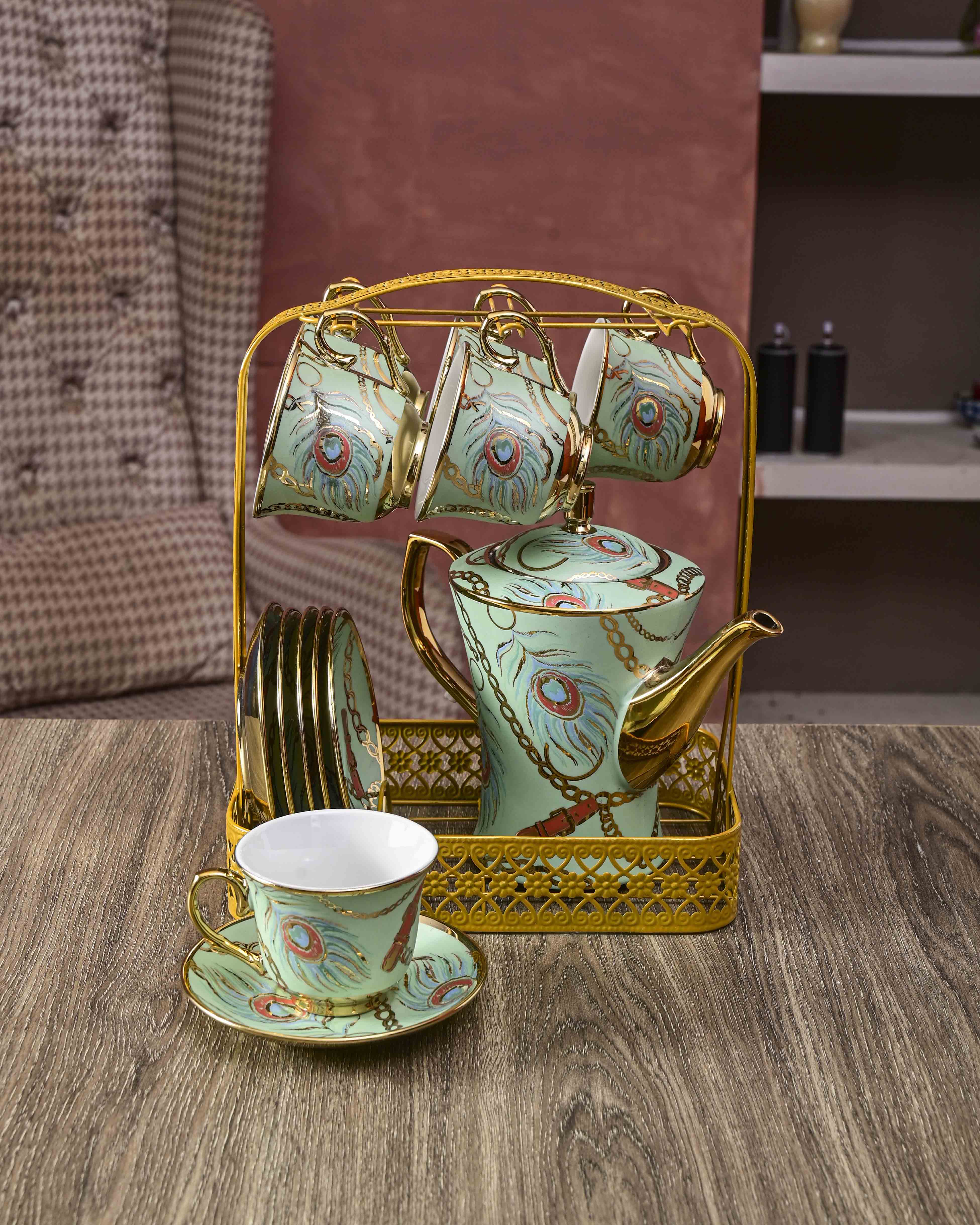 Dahlia - 14-Piece Tea Set with Stand