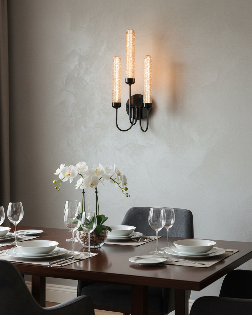 Crystal Spire Trio Wall Light