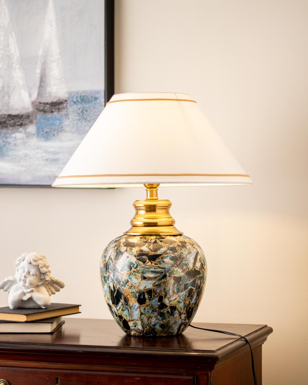 Abstract Glazed Table Lamp