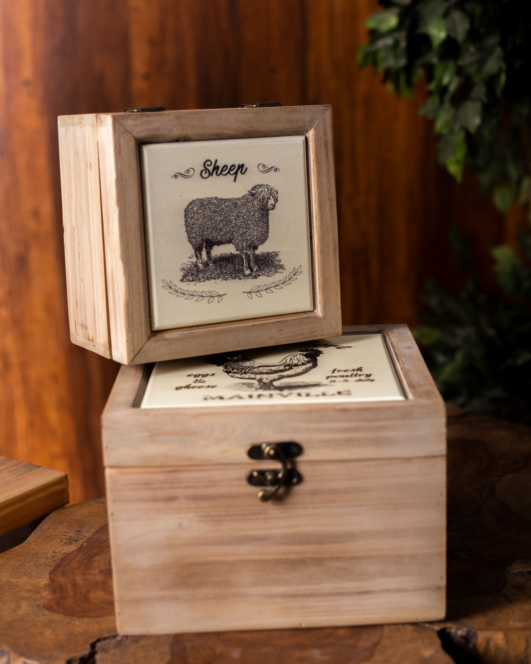 Farmhouse Storage Boxes - Set of 2